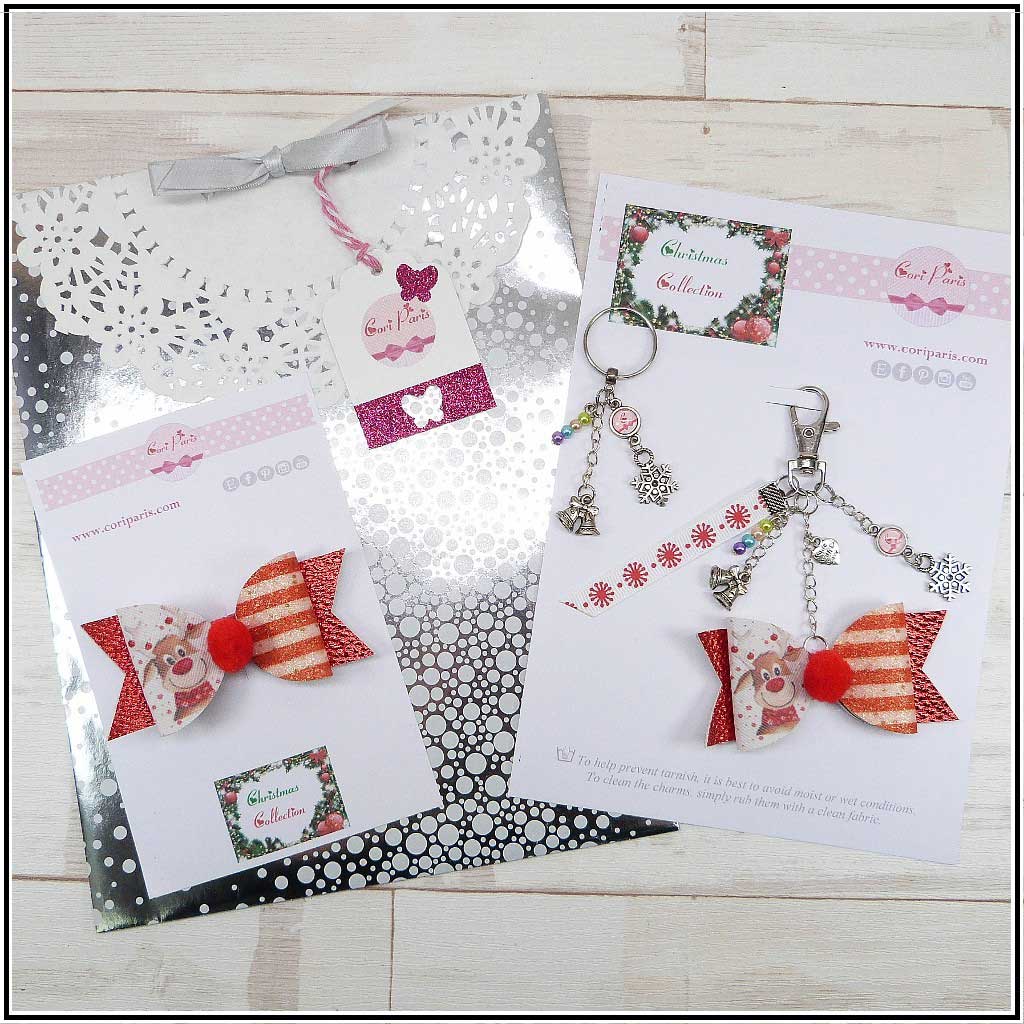 Christmas keyring with jingle bells and a snowflake • Cori Paris