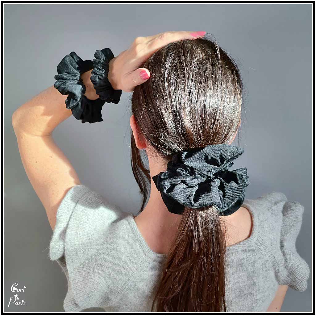Scrunchies for hair gift box with 3 velvet scrunchies • Cori Paris